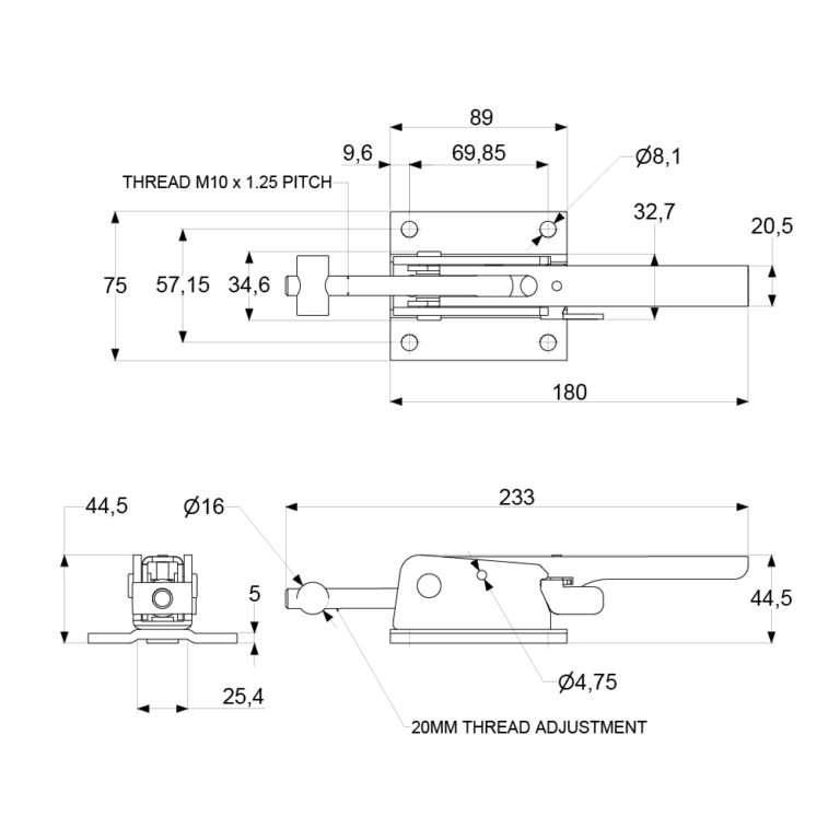 HLD233 Toggle Latch - Sandfield Engineering